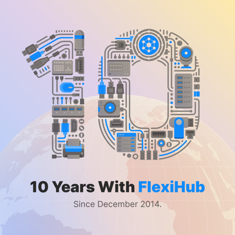 FlexiHub Team Celebrating 10 years