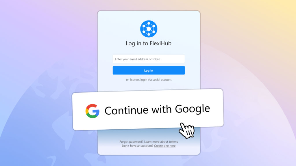 Google login was added to FlexiHub